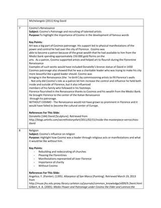 Cosimo de' Medici speaking notes | PDF