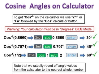 The Cosine Ratio | PPTX