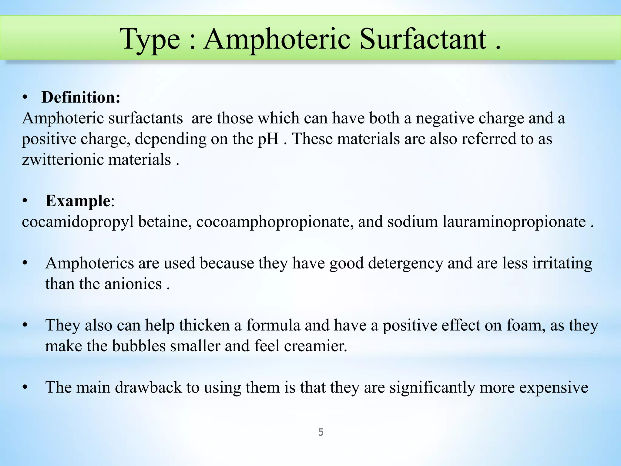 Surfactant used in cosmetics. | PPTX