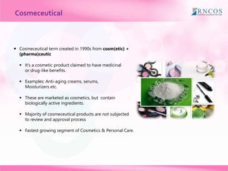 Cosmeceutical trends and technologies presentation | PPTX