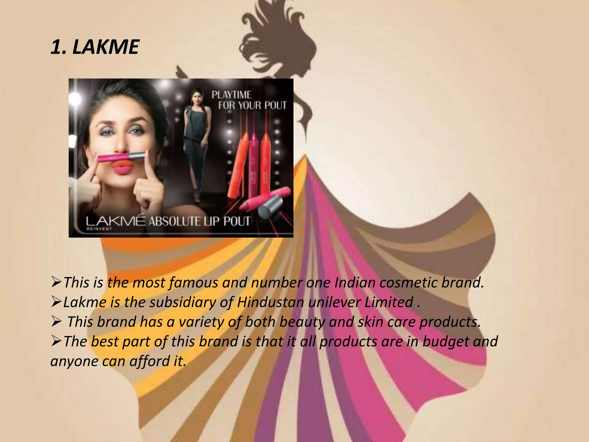 Cosmetic brands in india | PPTX