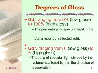 Cosmetic Gloss Measurement VerT2 | PPT