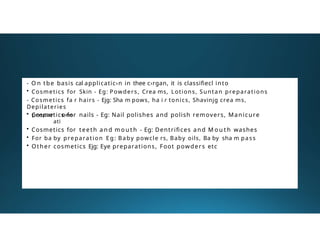 cosmetic definition and introduction and preparations | PPT