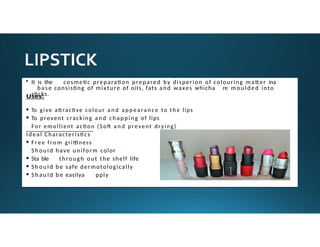 cosmetic definition and introduction and preparations | PPT
