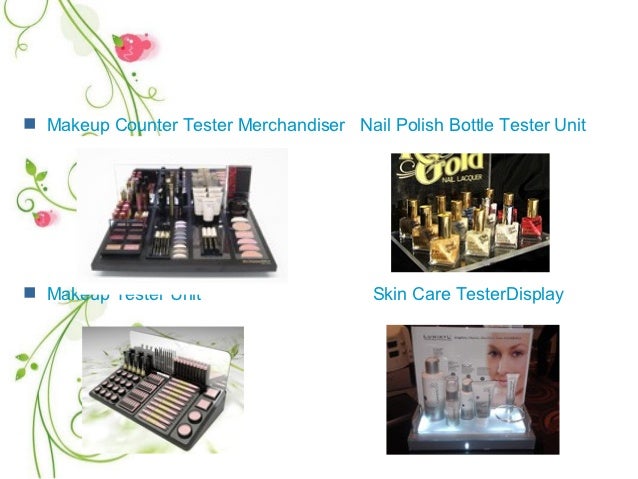 Cosmetic display stands counter unit