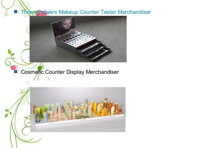 Cosmetic display stands counter unit