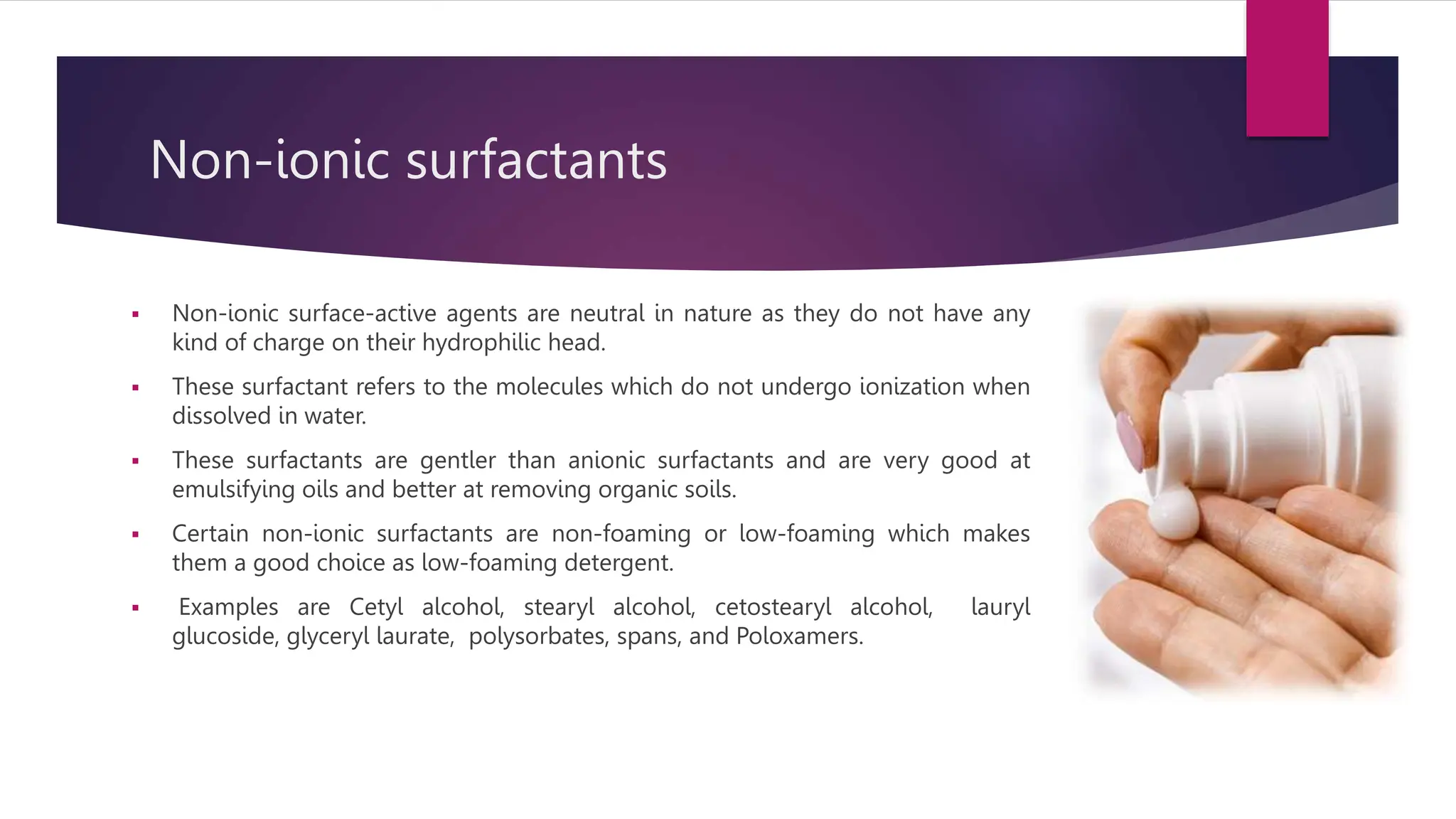 Cosmetic Excipients: Surfactants Used in cosmetic formulation | PPTX