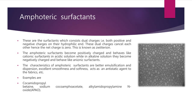 Cosmetic Excipients: Surfactants Used in cosmetic formulation | PPTX ...