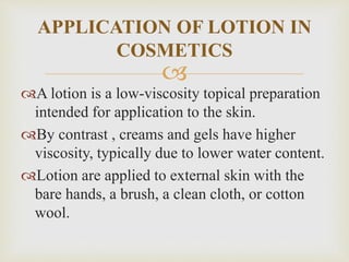 Cosmetic formulation building block | PPTX