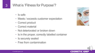 Cosmetic gmp induction training | PDF