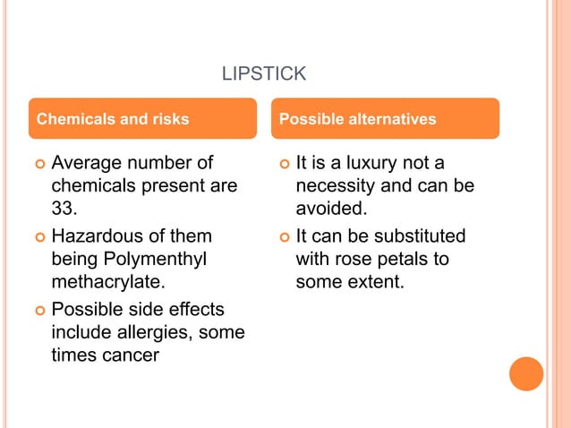 Cosmetic hazards 1 | PPTX | Makeup and Accessories | Beauty