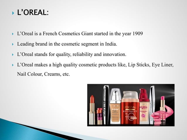 Cosmetic Industry Analysis 2015-2016 | PPTX