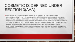 Basic concept of cosmetic and cosmeceutical | PPTX