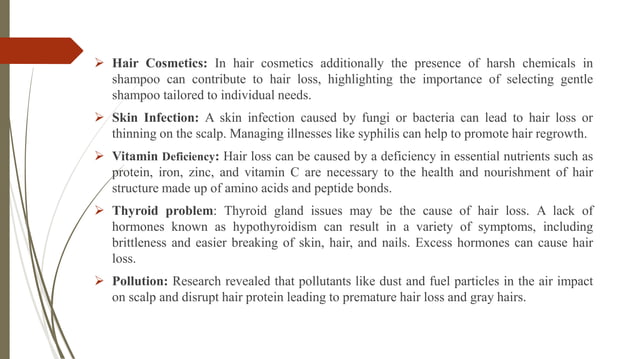 COSMETIC PROBLEM ASSOCIATED WITH HAIR AND SCALP DANDRUFF AND HAIR FALL ...