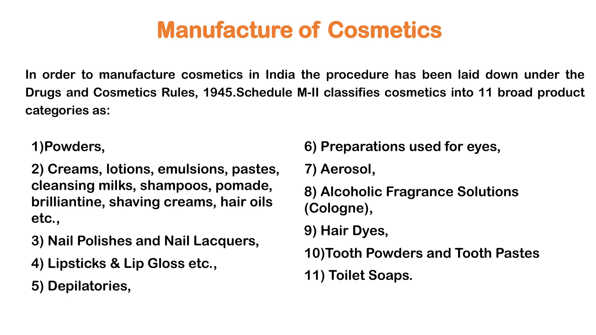 Cosmetic Regulations as per Indian Government | PDF