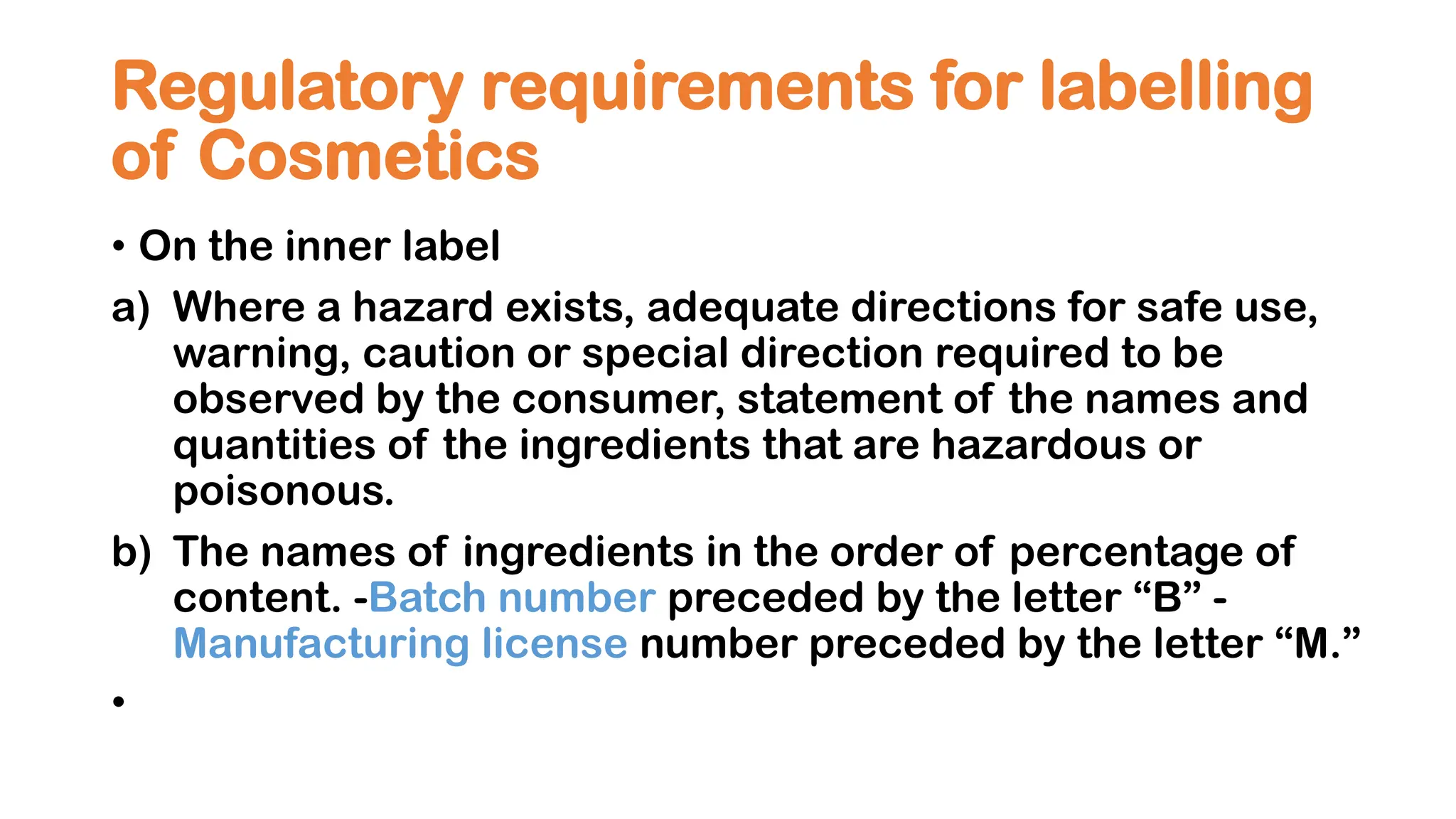 Cosmetic Regulations as per Indian Government | PDF