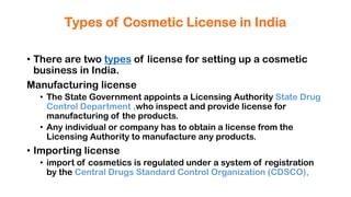 Cosmetic Regulations as per Indian Government | PDF