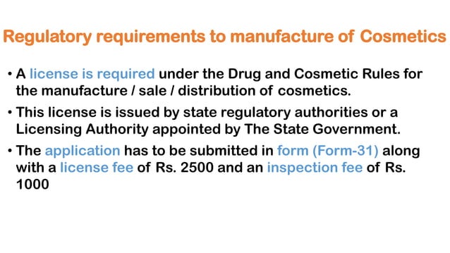 Cosmetic Regulations as per Indian Government | PDF