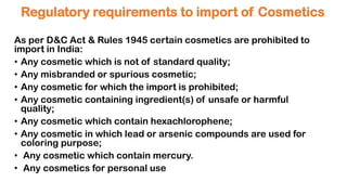 Cosmetic Regulations as per Indian Government | PDF