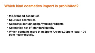 Cosmetic Regulations as per Indian Government | PDF