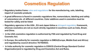 Cosmetic Regulations as per Indian Government | PDF