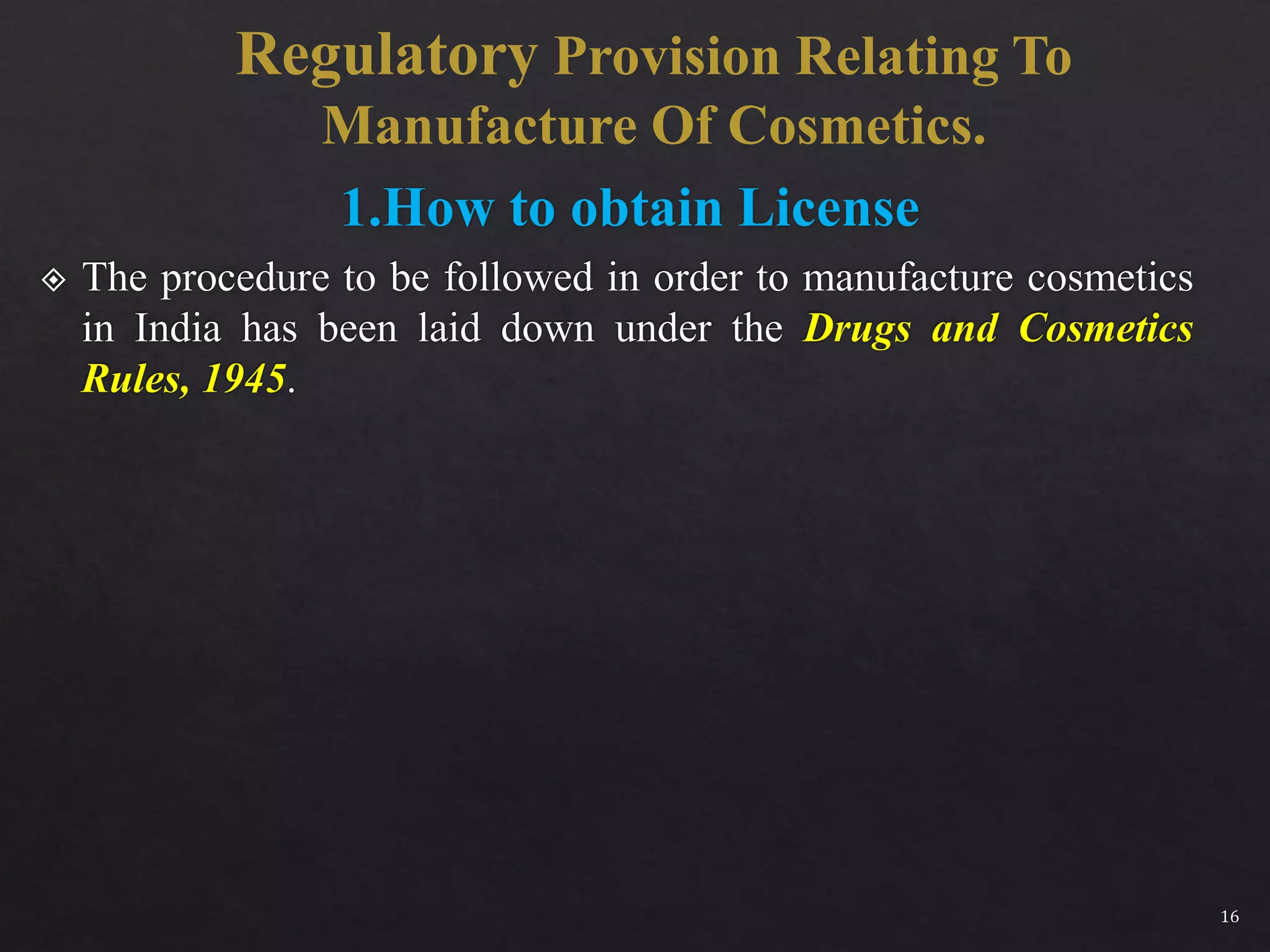 Cosmetic regulatory | PPTX