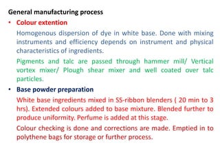 Cosmetics formulation and evaluation of selected products | PPTX