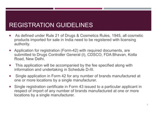 Cosmetics regulations | PPTX