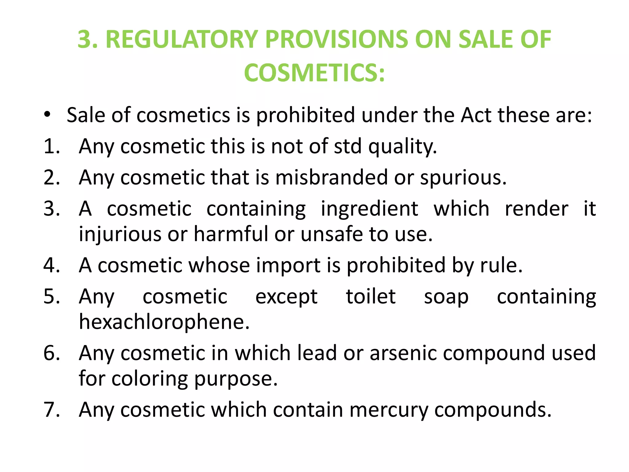 Cosmetics regulatory | PPTX