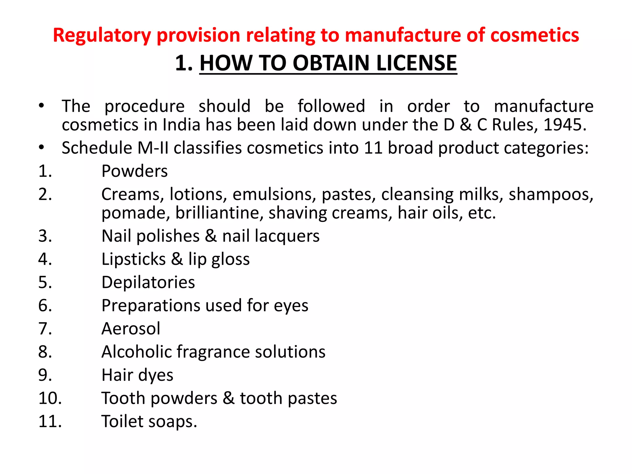 Cosmetics regulatory | PPTX