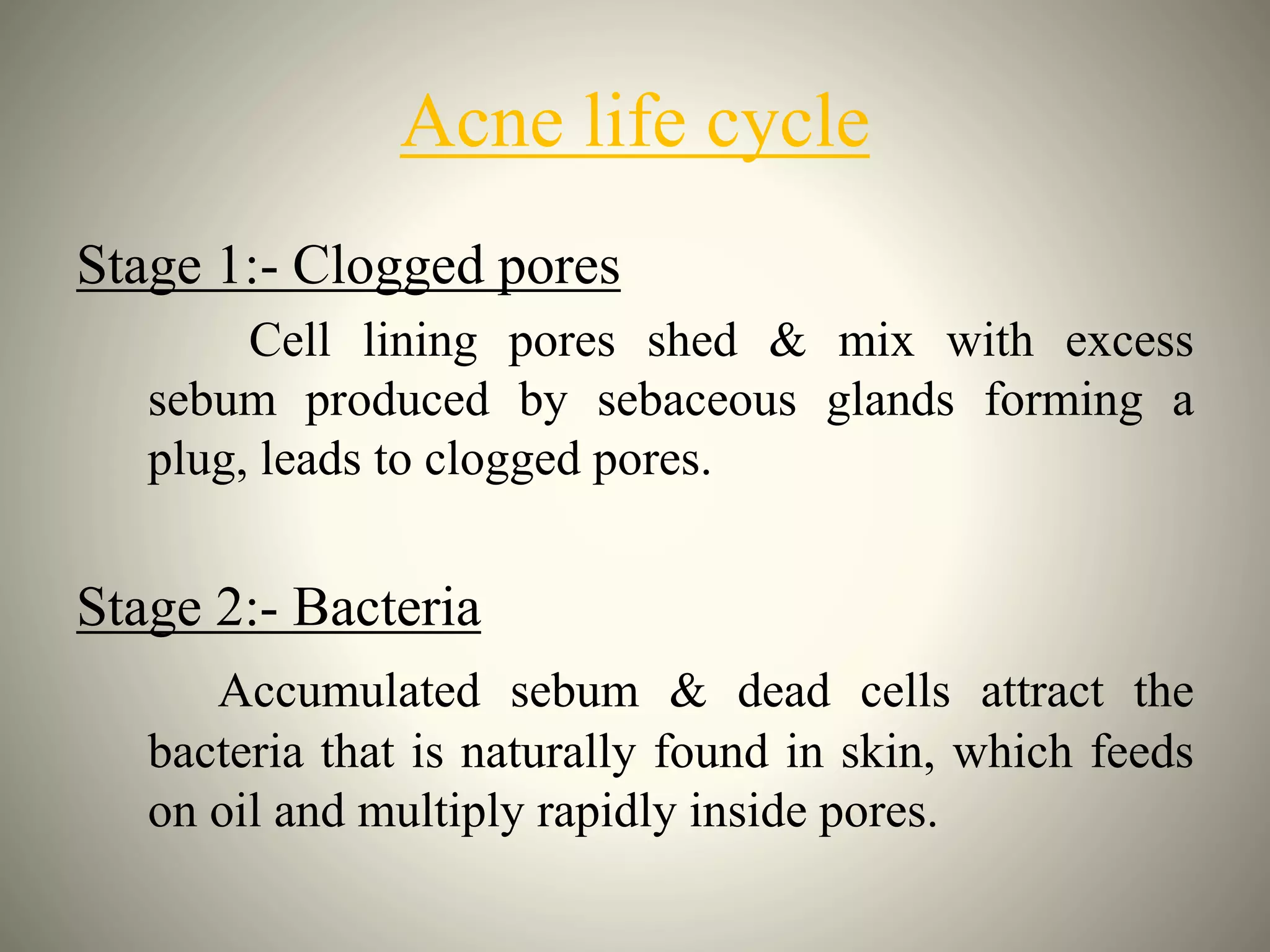 Structure of skin relating to problems like dry skin, acne vulgaris ...