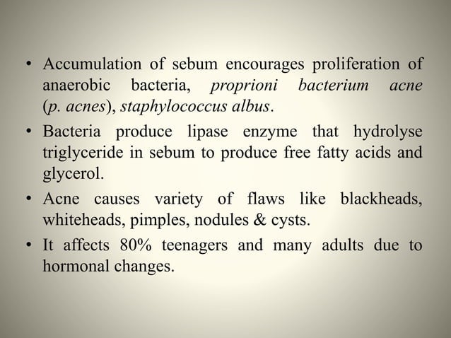 Structure of skin relating to problems like dry skin, acne vulgaris ...