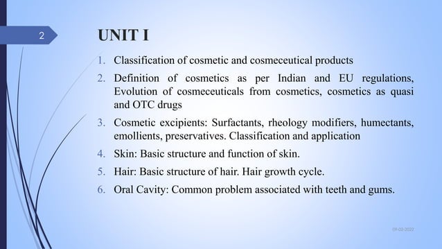 Cosmetic science | PDF