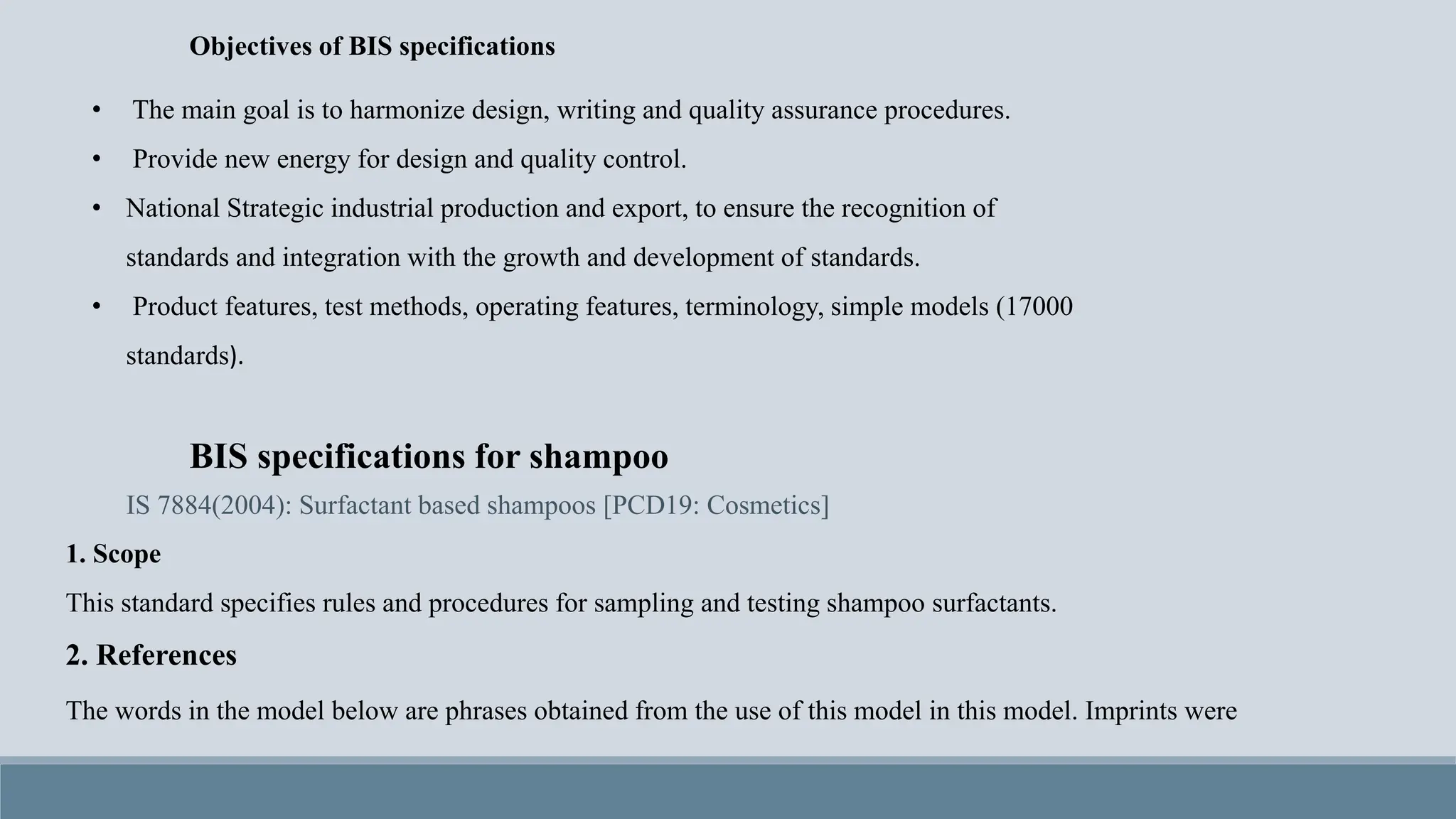 Bureau of Indian Standards Specification of Shampoo.pptx
