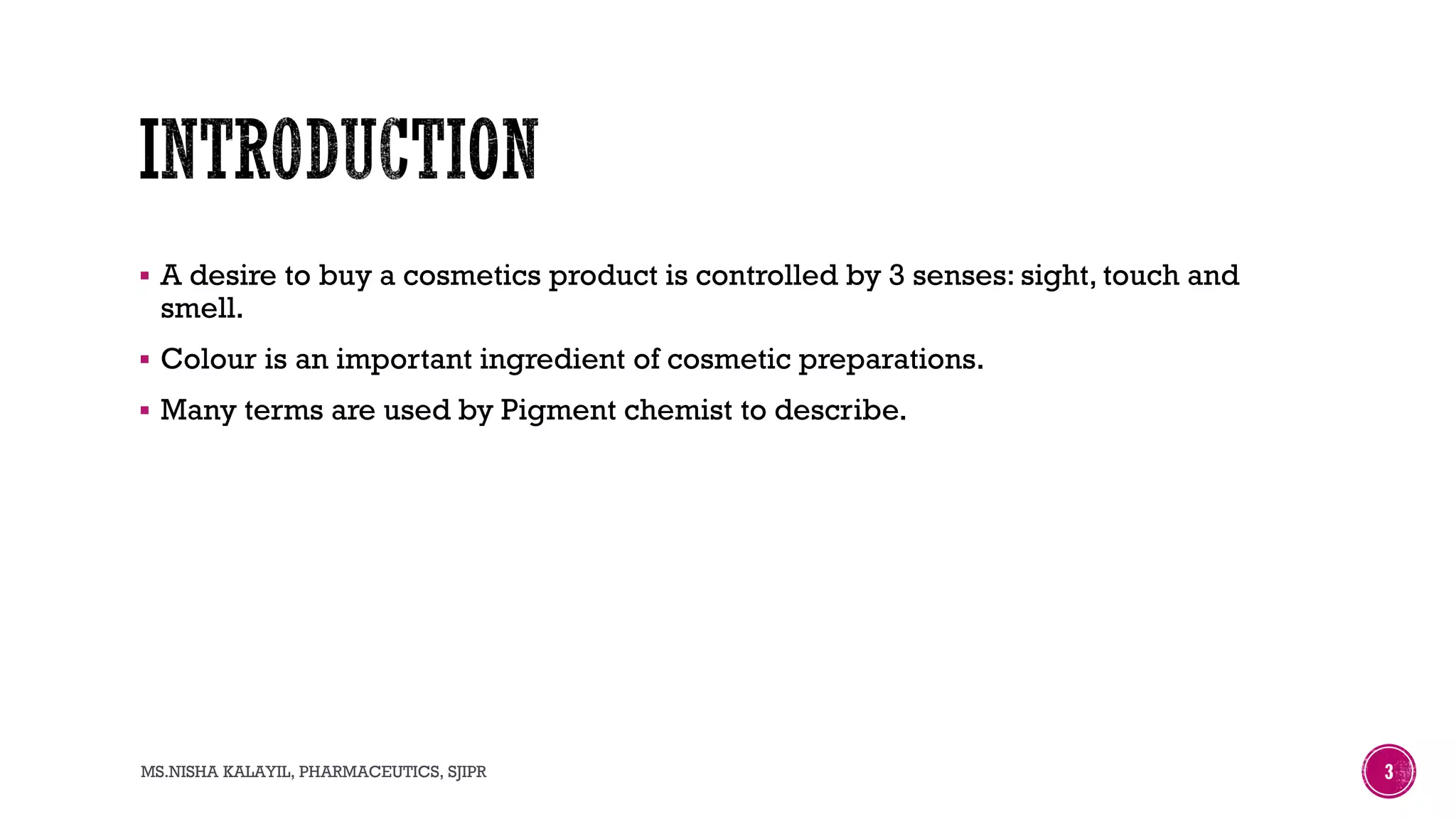 Cosmetics (colours stability tests) | PDF