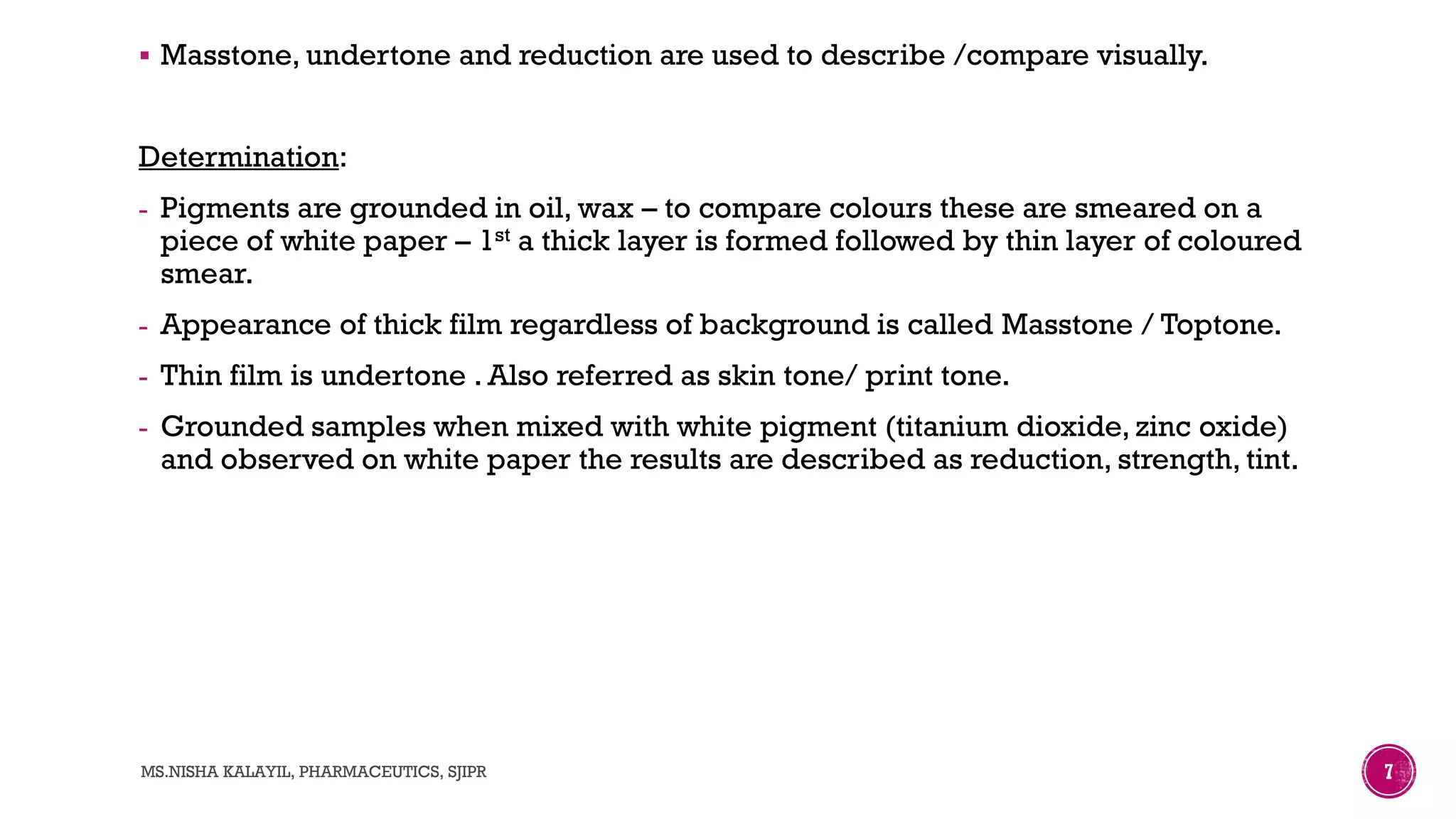 Cosmetics (colours stability tests) | PDF