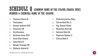 Cosmetics (colours stability tests) | PDF