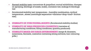 Cosmetics (colours stability tests) | PDF