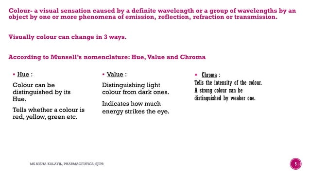 Cosmetics (colours stability tests) | PDF