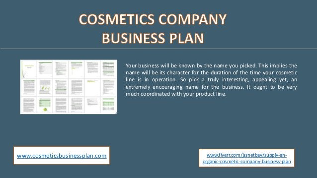 Cosmetics business plan | PPT