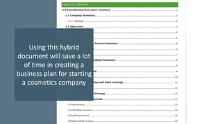 Cosmetics business plan | PDF