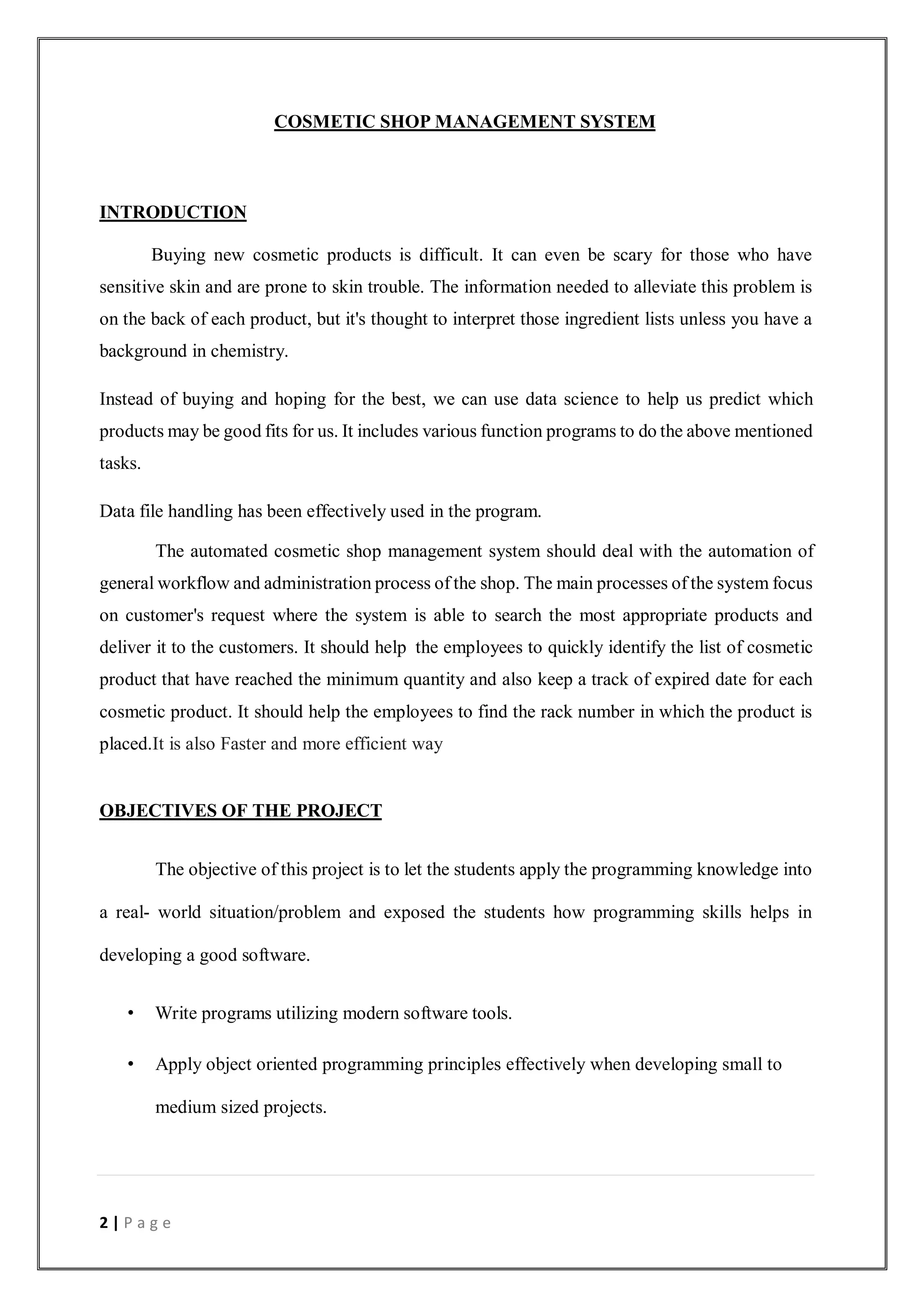 Cosmetic shop management system project report.pdf