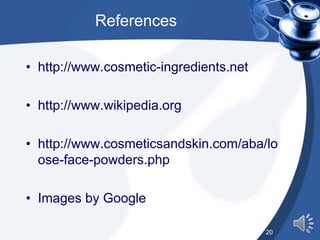 power point on cosmetics powders | PPTX