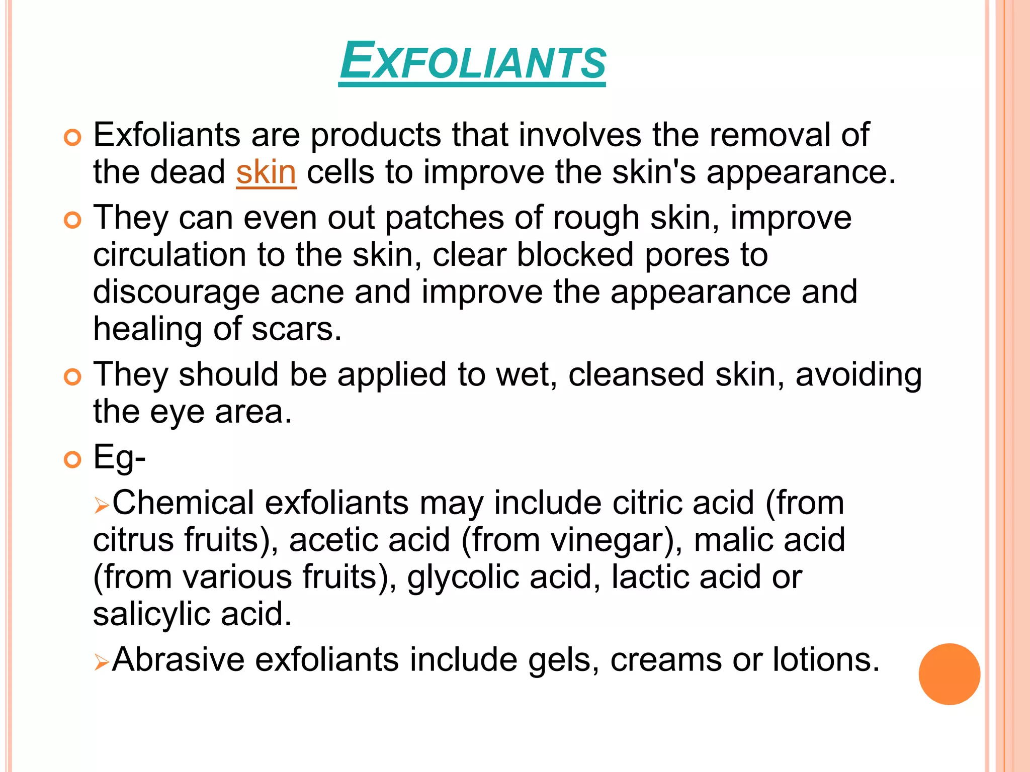 COSMETICS CLASSIFICATION By Tannu Saini | PPTX