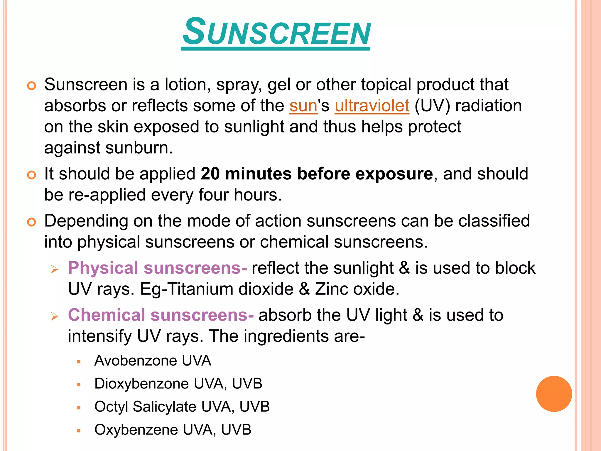 COSMETICS CLASSIFICATION By Tannu Saini | PPTX