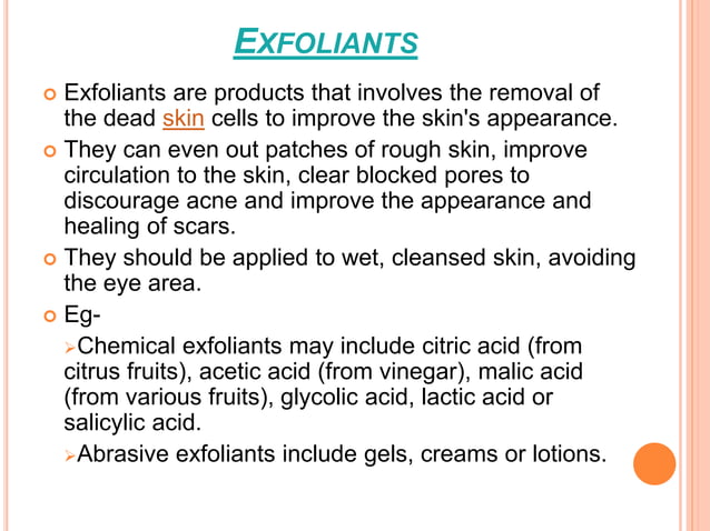 COSMETICS CLASSIFICATION By Tannu Saini | PPTX | Skin and Dermatology ...