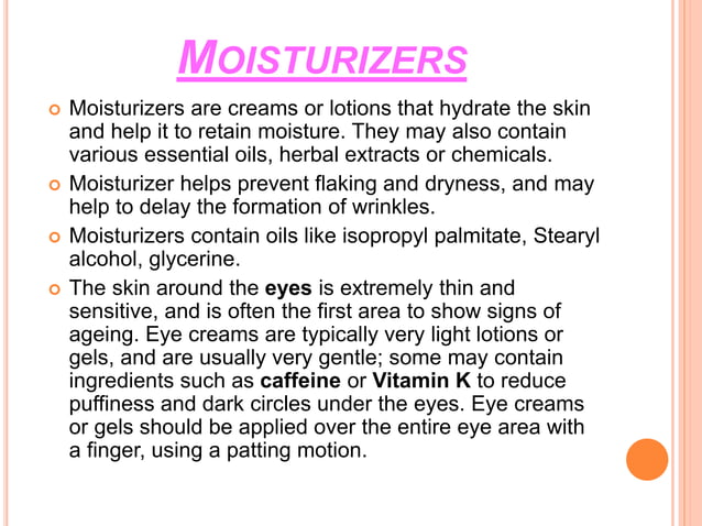 COSMETICS CLASSIFICATION By Tannu Saini | PPTX | Skin and Dermatology ...