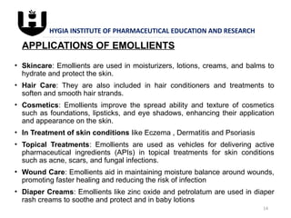 BUILDING BLOCKS OF DIFFERENT FORMULATIONS IN COSMETICS/COSMECEUTICALS ...