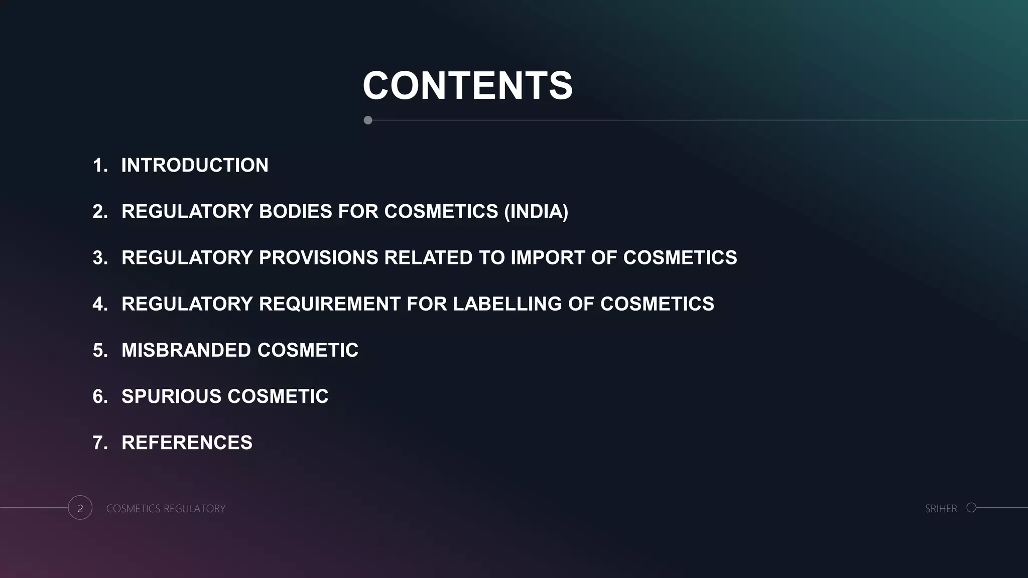 COSMETICS REGULATORY | PPTX