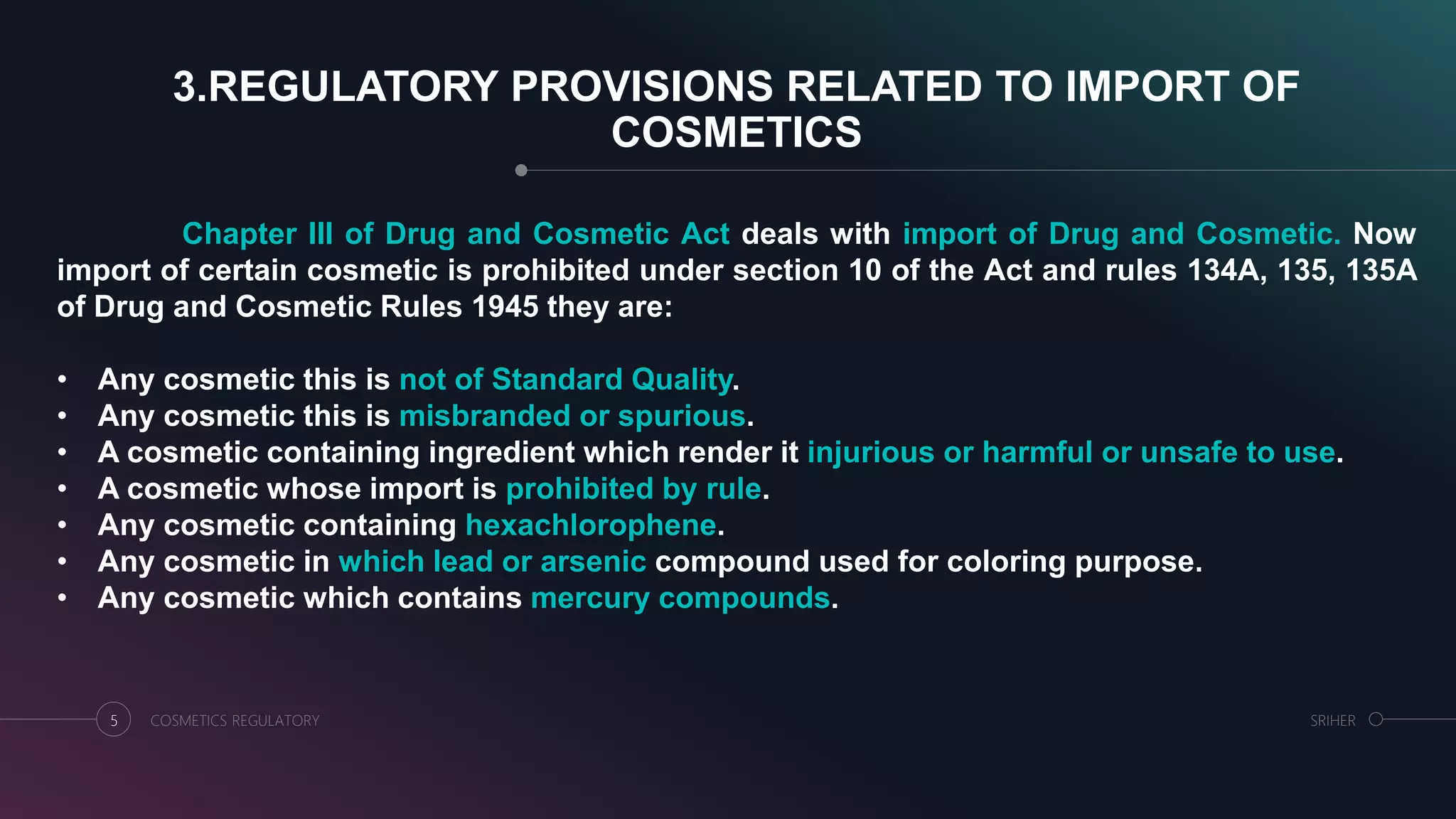 COSMETICS REGULATORY | PPTX